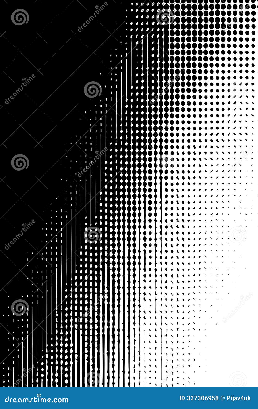Vertical Speed Line Halftone Pattern Gradually Thinning Out Effect ...