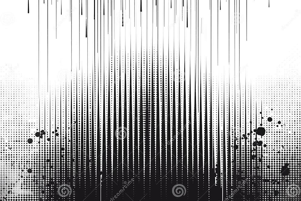Vertical Speed Line Halftone Pattern Gradually Thinning Out Effect ...