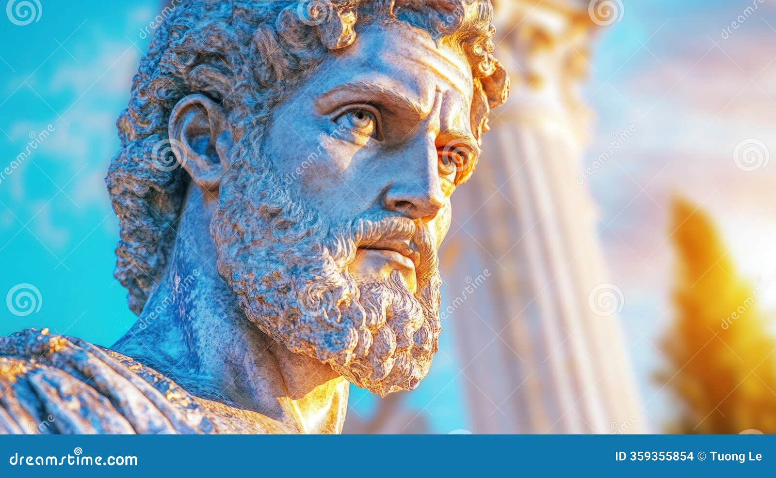 Powerful Zeus, the Mighty Ancient Greek God Stock Illustration ...
