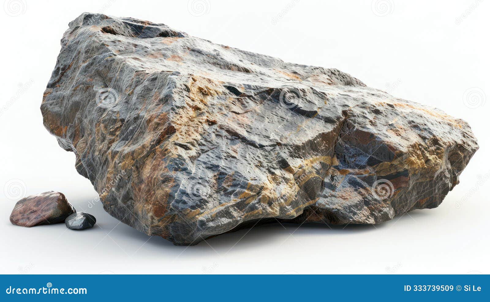 Realistic Heavy Rock Stone Isolated on White Background - Cutout Stock ...
