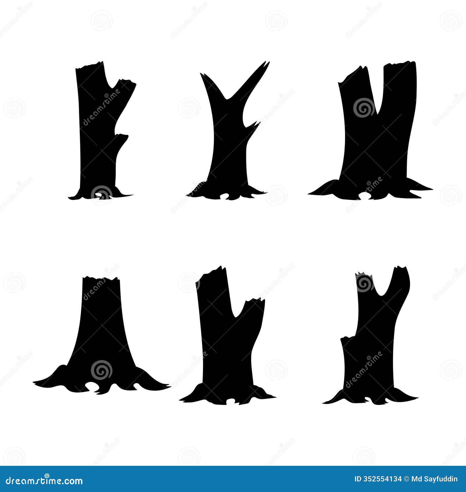 Logging Icons Outline Set Vector Illustration | CartoonDealer.com ...