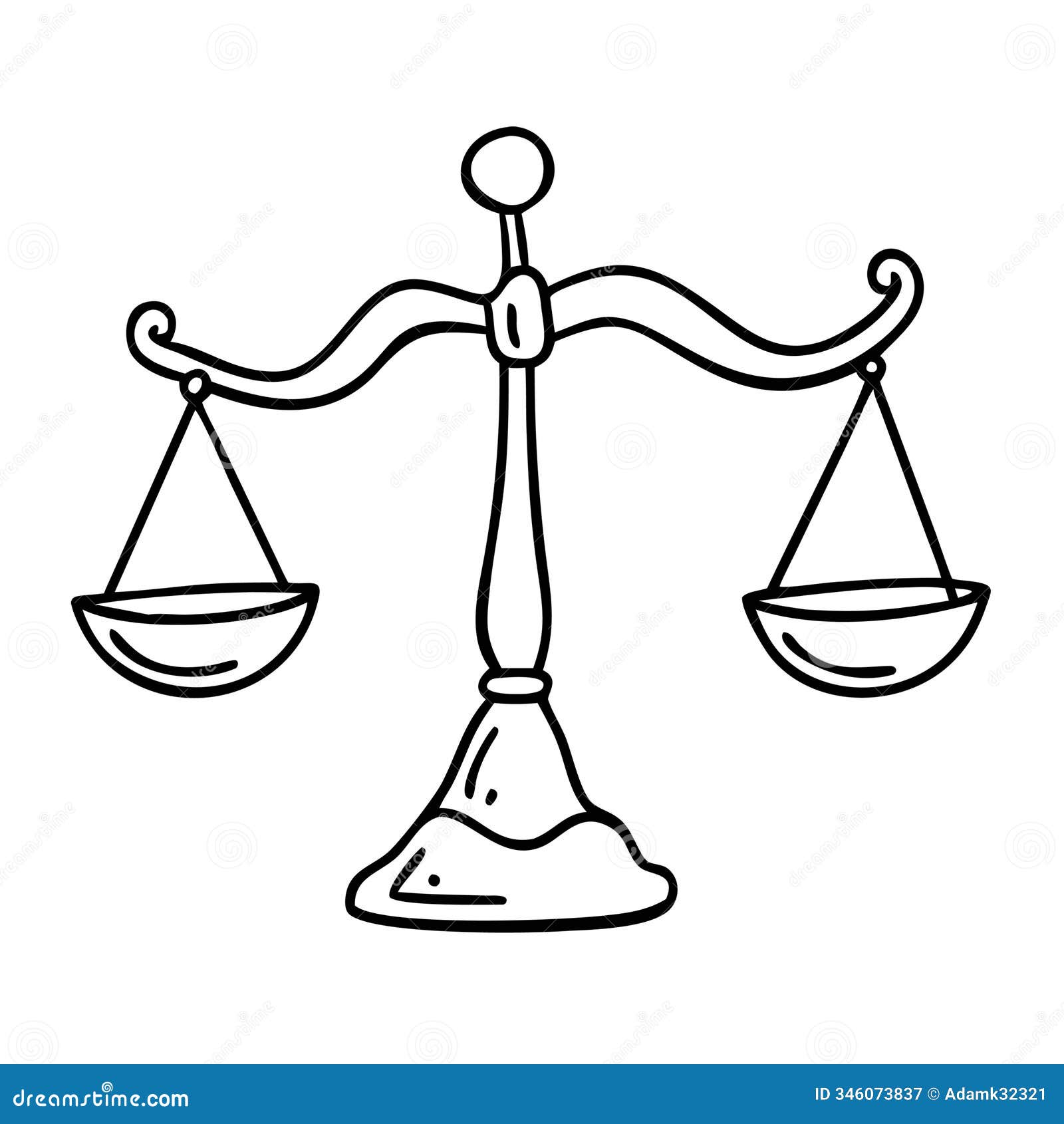 Balance Scale Drawing Equality Balance Scale Vector Images (over