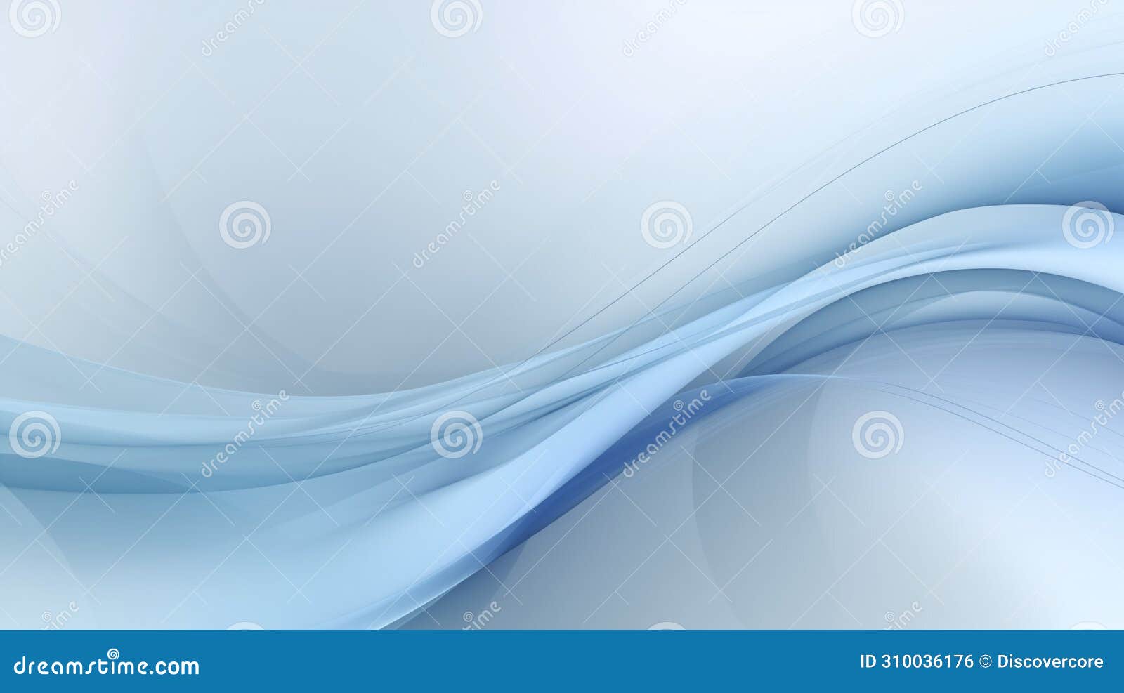 Serenity in Motion: Blue Wave Abstract for Slides Stock Illustration ...