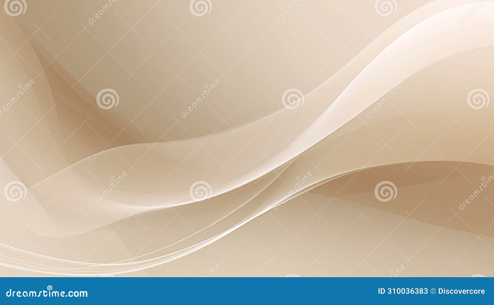 Serenity in Motion: Tan Wave Abstract for Slides Stock Illustration ...