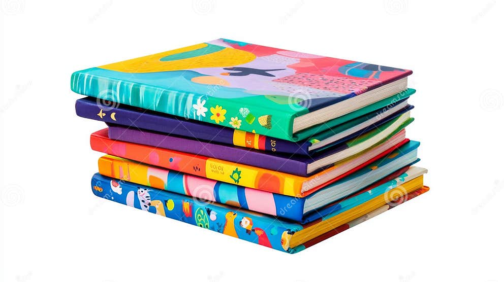 A Colorful Stack of Artistic Notebooks Showcasing Vibrant Designs and ...