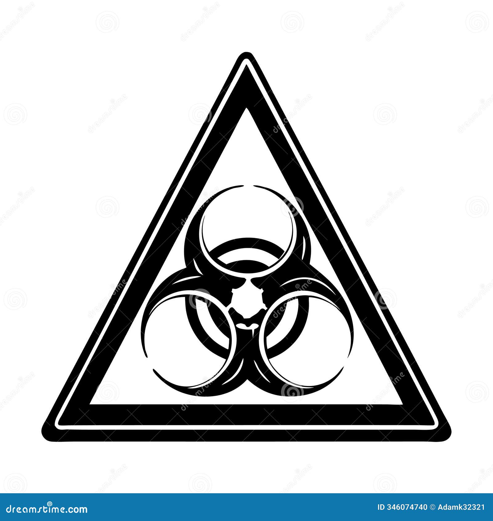 Biohazard Symbol Triangle Warning Vector Graphic for Safety and ...