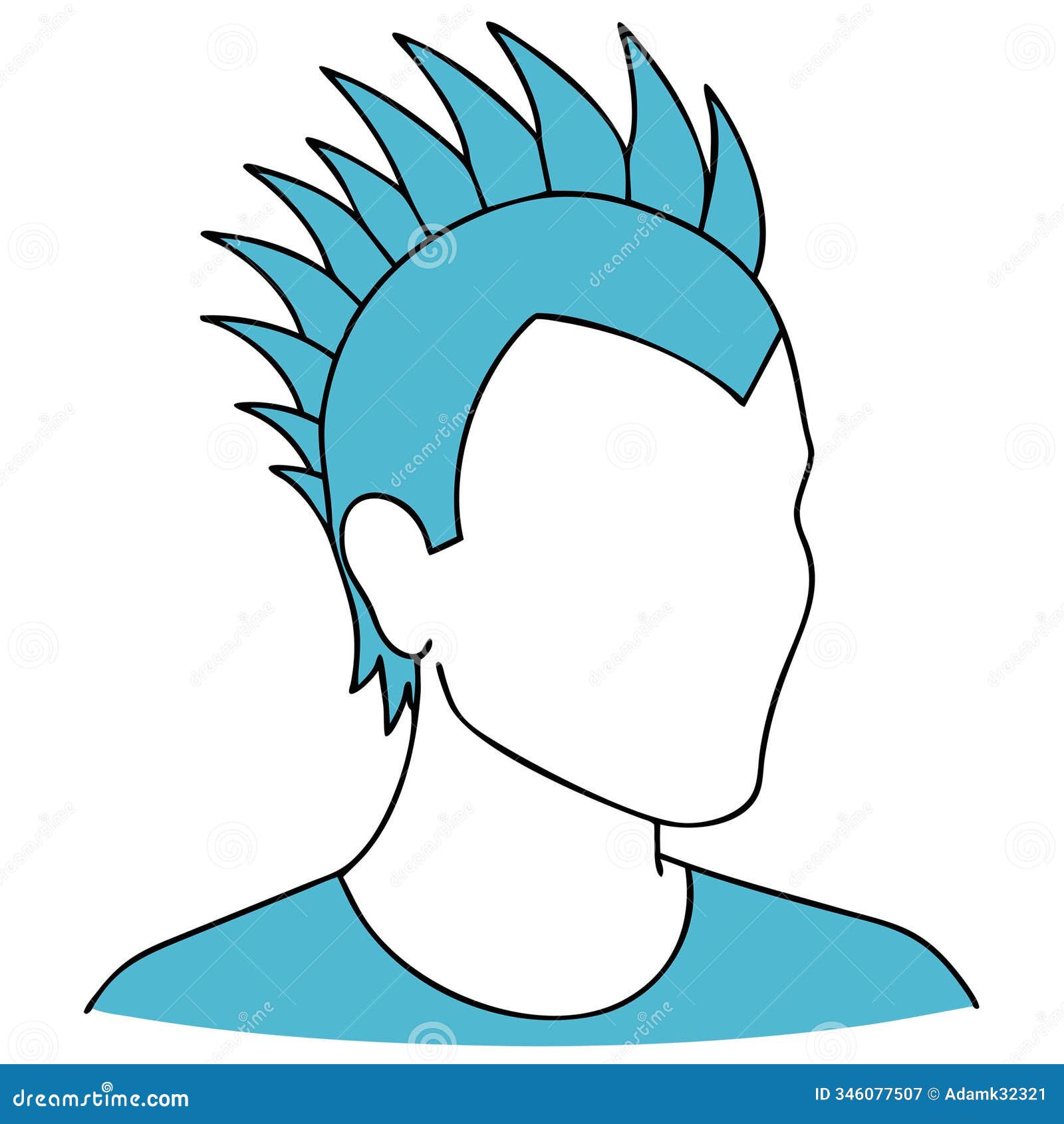 Blue Mohawk Ostrich 3d Model With Surreal Character Design Royalty-Free ...