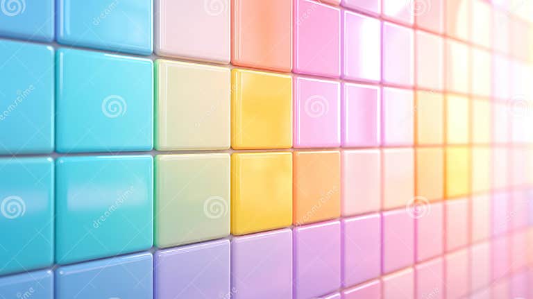 Soft Pastel Tile Pattern Backgrounds in Repetition Stock Illustration ...