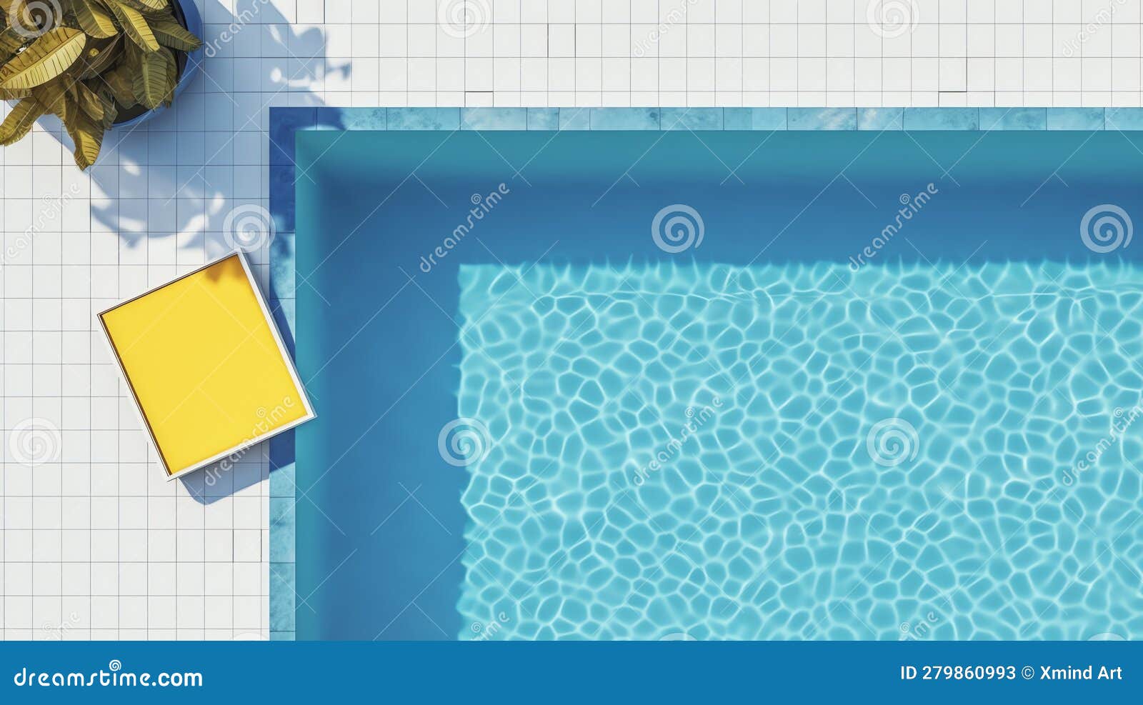 Photo Summer Swimming Pool Flat Lay Ai Generated Stock Illustration ...