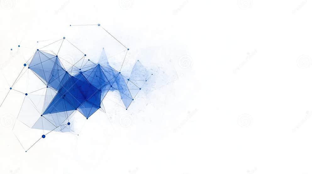 Geometric Blue and White Frame on Abstract Polygon Background Stock ...