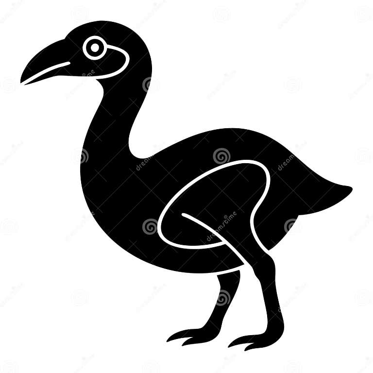 Stylized Silhouette of Bird Vector Illustration for Design Projects ...