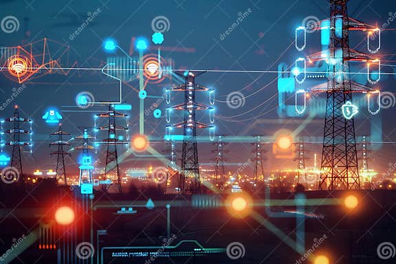 High-Level Signal and Frequency Tower with Advanced Technology Stock ...