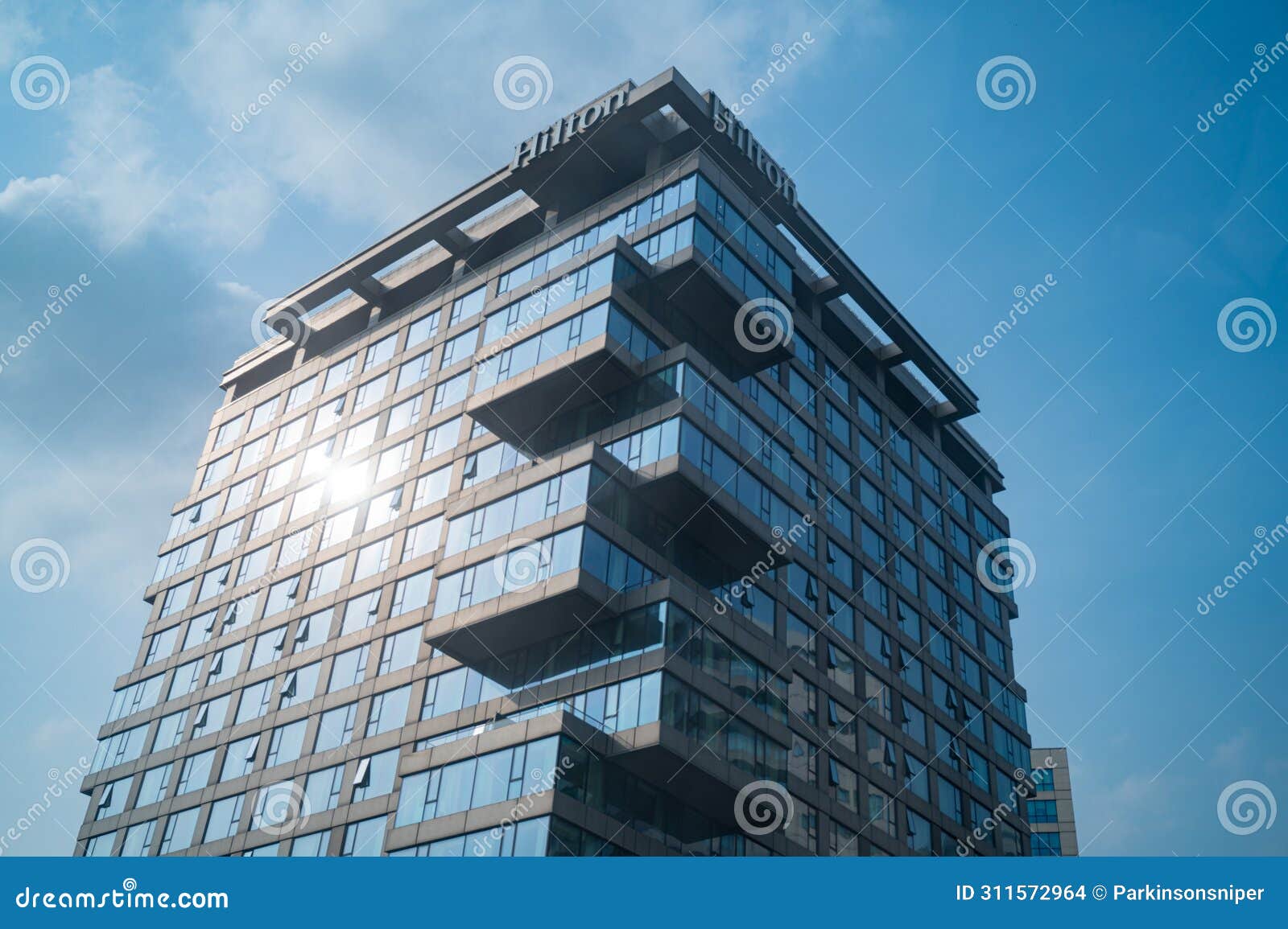 Hilton Hotels: Contemporary High-rise Building Editorial Stock Image ...