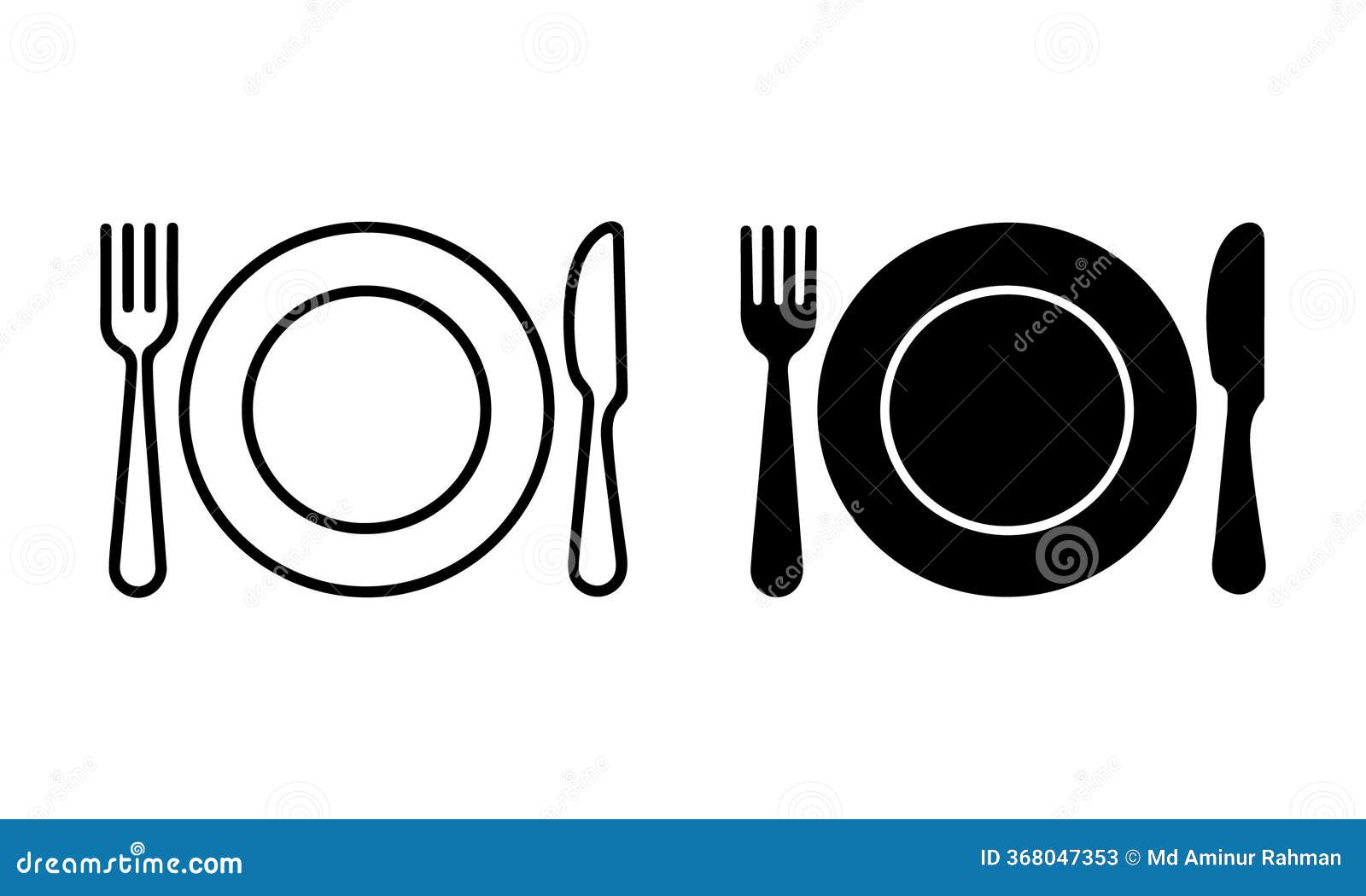 Dinnerware Icons, Signs, Outline Symbols, Concept Linear Illustration ...