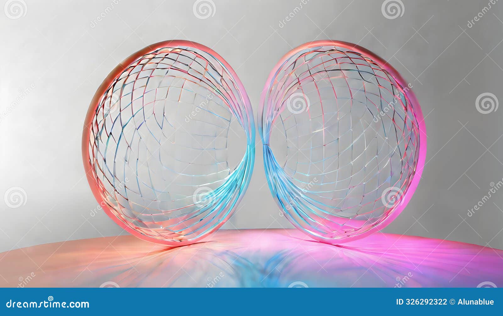 Symmetrical Wireframe Spheres with Gradient Lighting Stock Photo ...