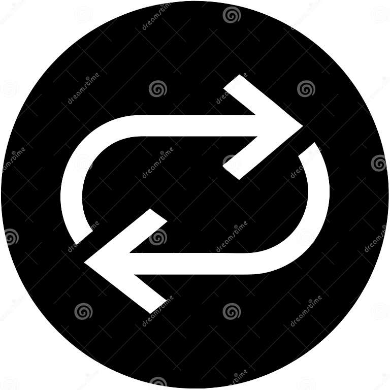 Repeating Arrows Symbol Vector for Recycling and Continuity Concepts ...