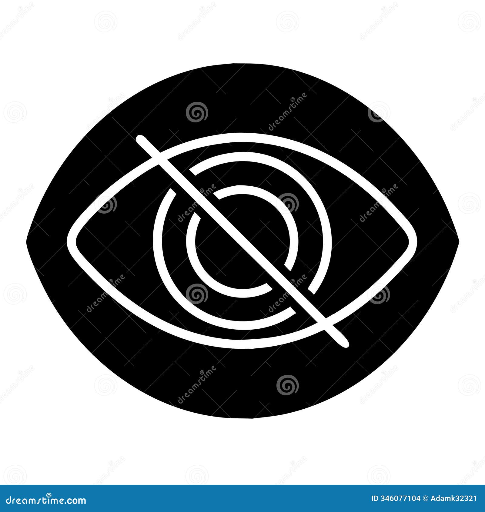 No Entry Eye Vector Symbolizing Privacy and Data Protection Stock Photo ...