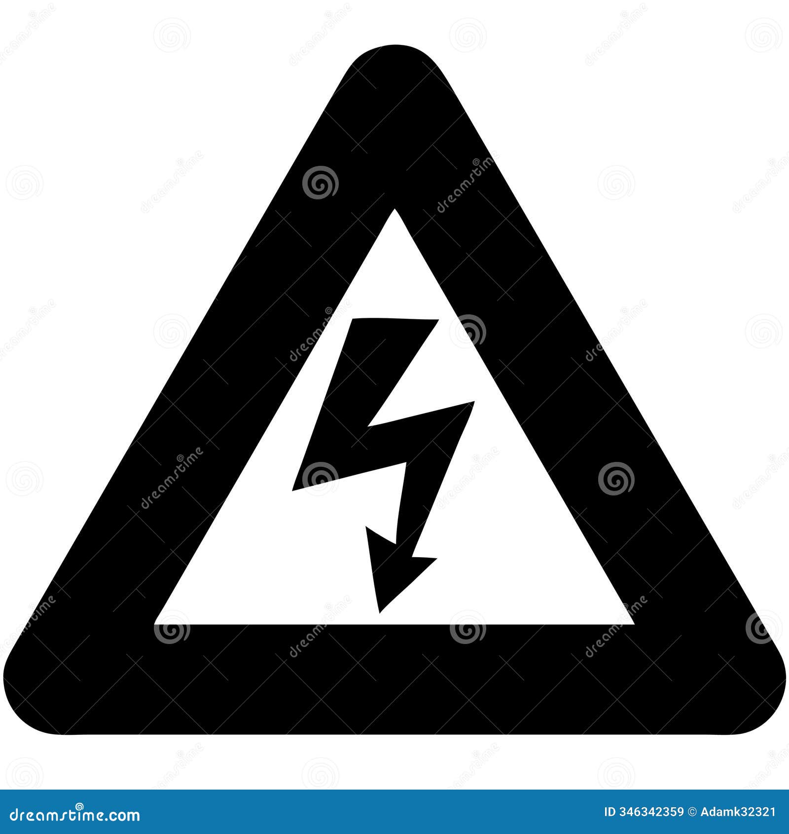 High Voltage Warning Sign Vector for Electrical Safety and Hazard ...