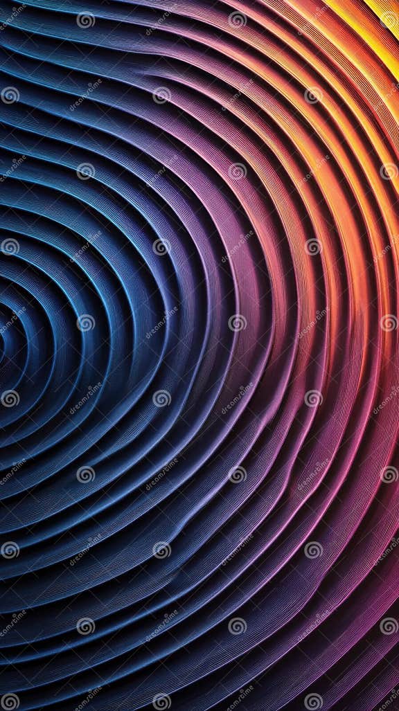 Colorful Concentric Circles Create a Mesmerizing Abstract Pattern, AI ...