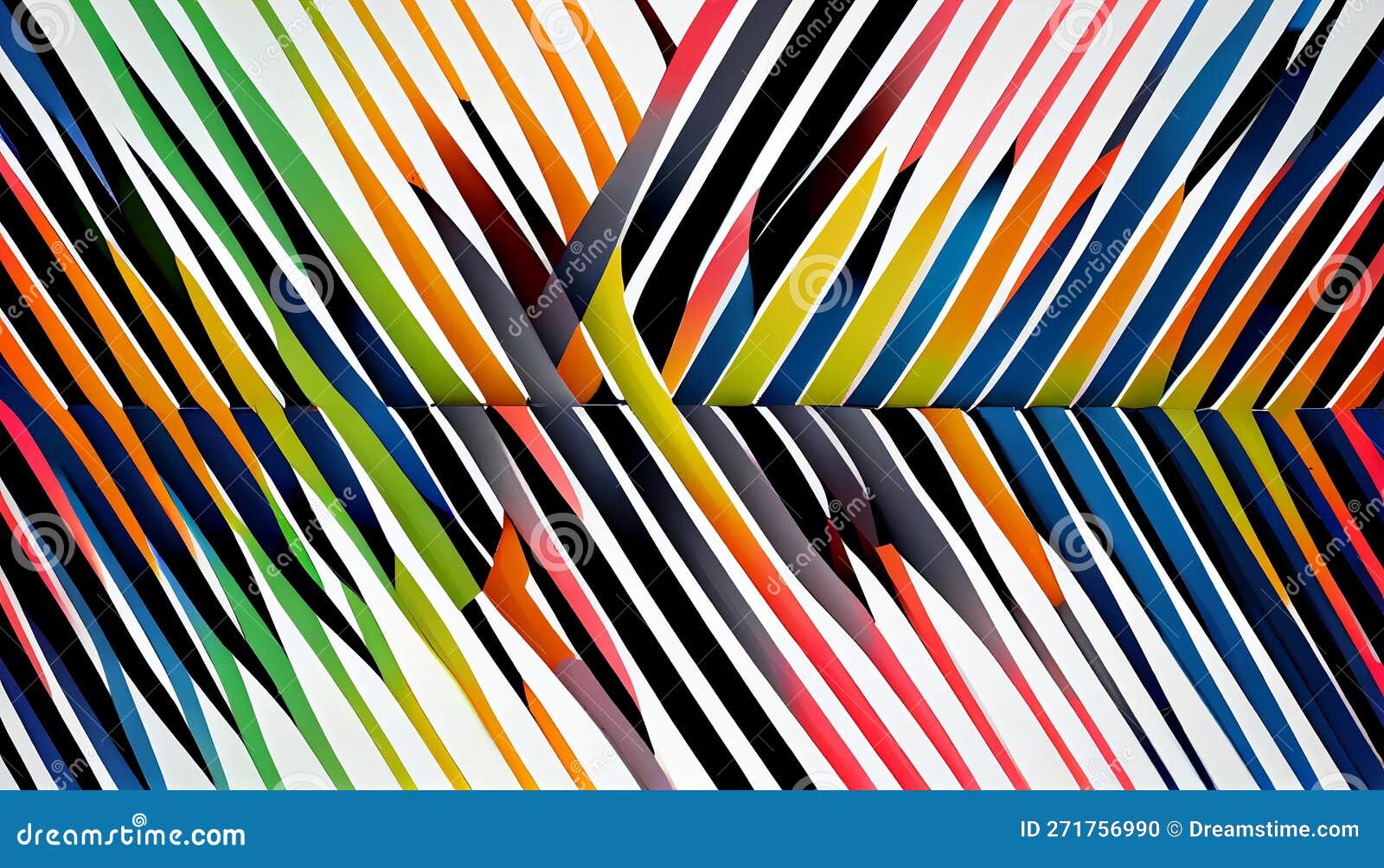 Parallel Lines that Twist and Curve a Different Color in the Pattern ...