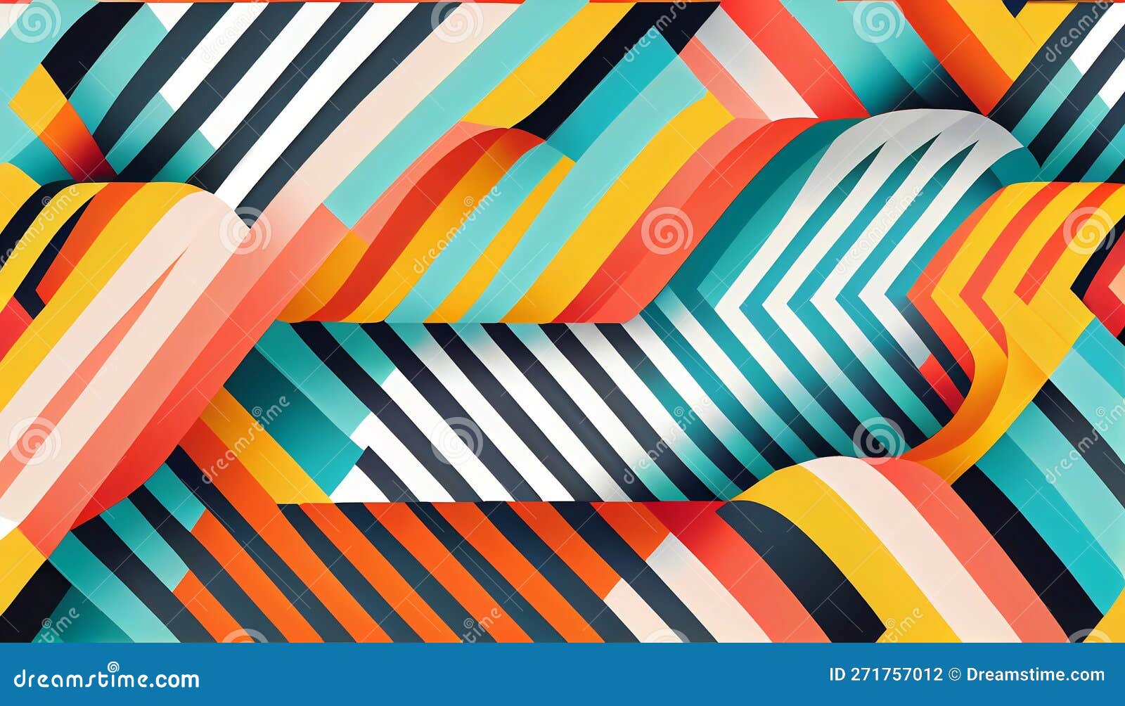 Parallel Lines That Twist And Curve A Different Color In The Pattern ...