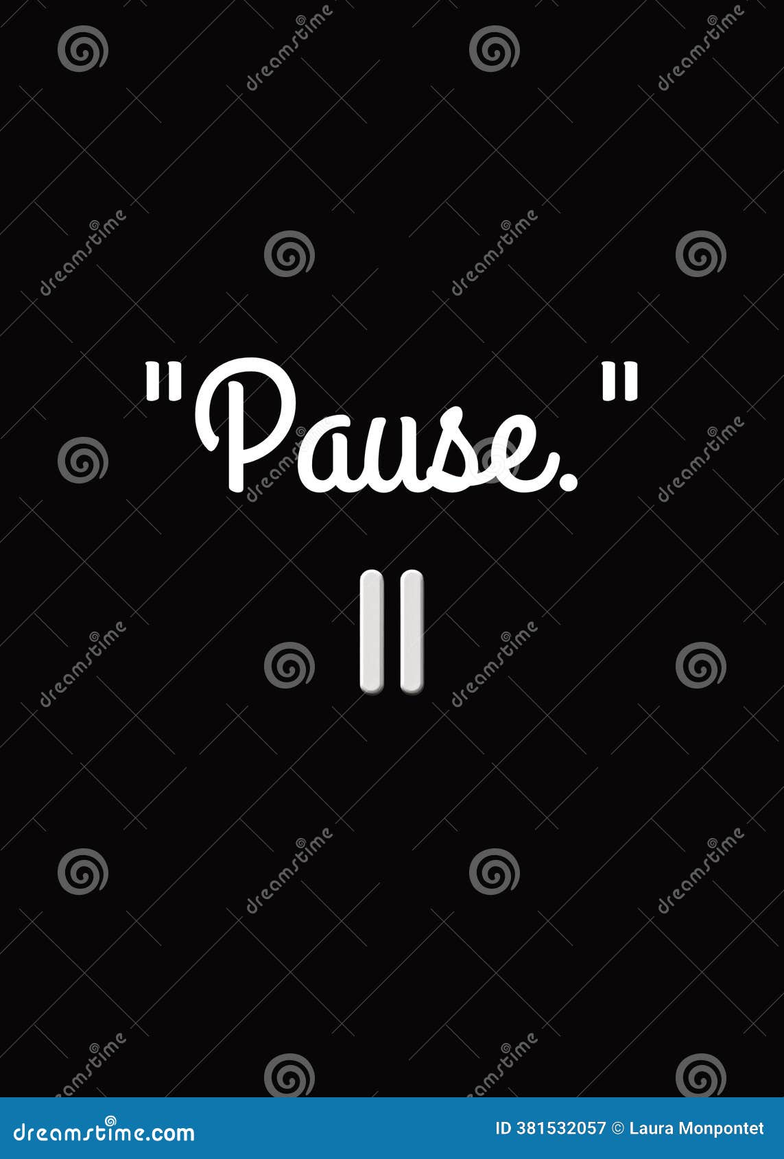 Pause Interruption Symbol Sign, Vector Illustration, Isolate On White ...