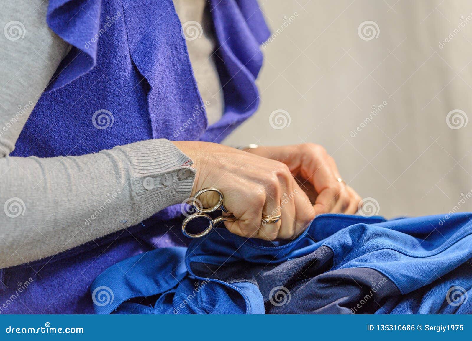 Female Tailor at Work in the Atelier Stock Photo - Image of designer ...