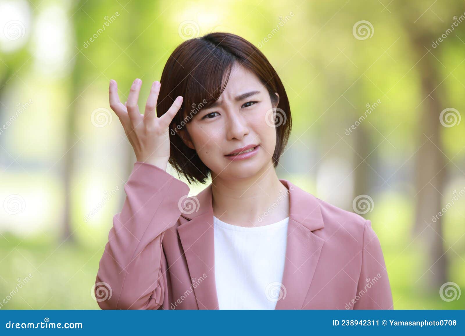 Sign Language Speaking Female "headache" Stock Image - Image of ...