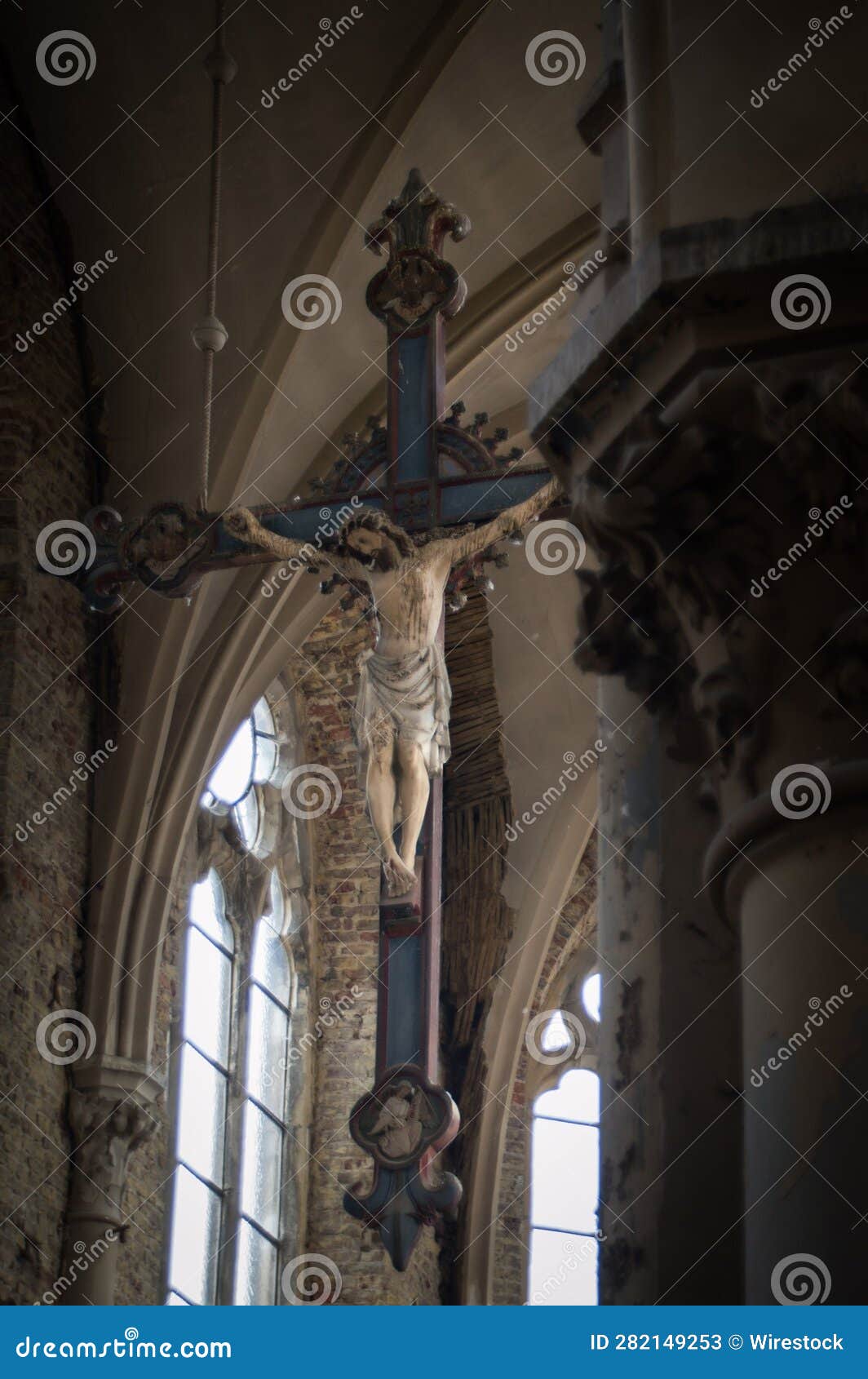 Image of the Figure of Jesus Christ on the Cross in a Religious Setting ...