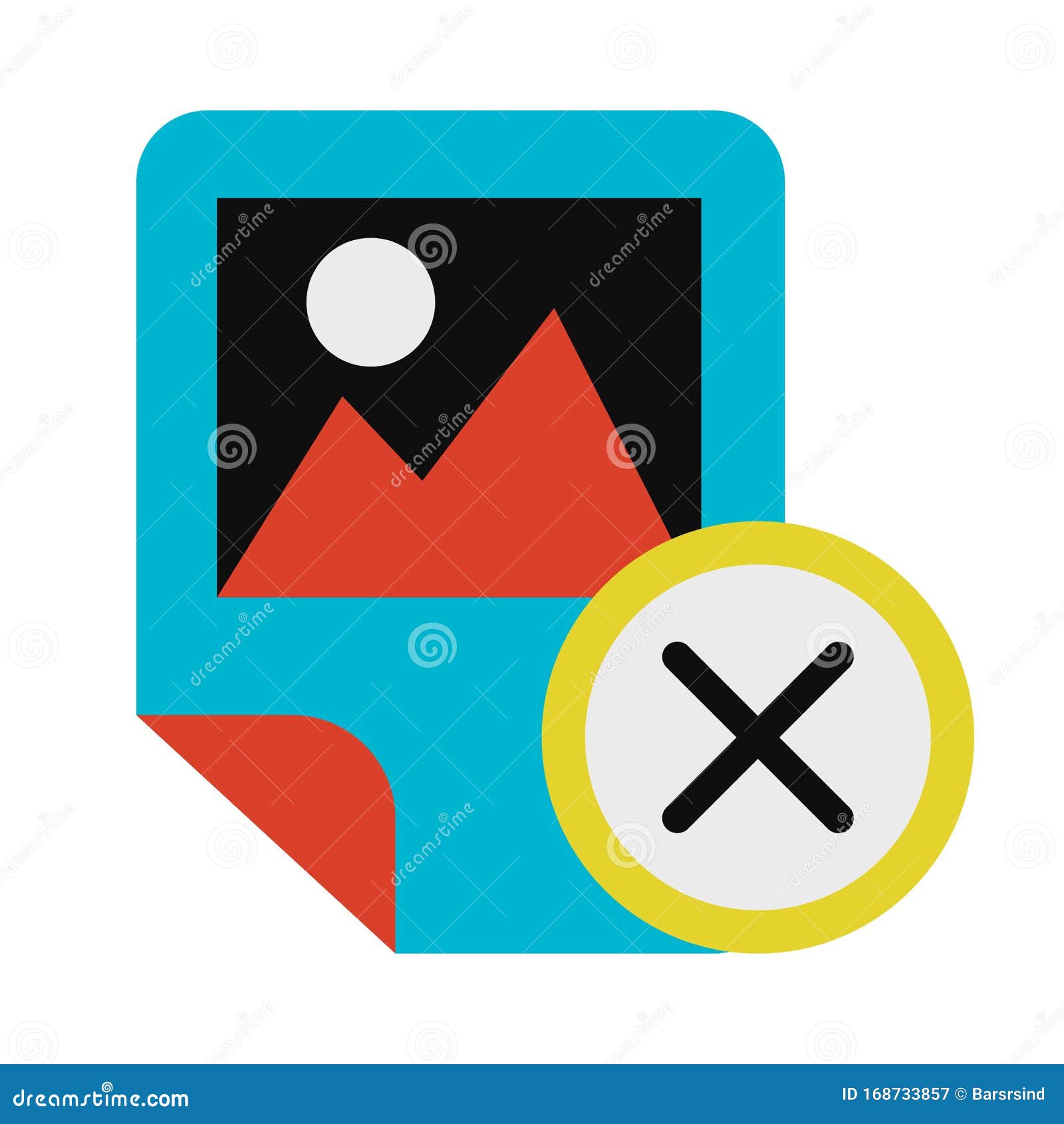 Image File Delete Symbol Glyph Vector Illustration Stock Vector ...