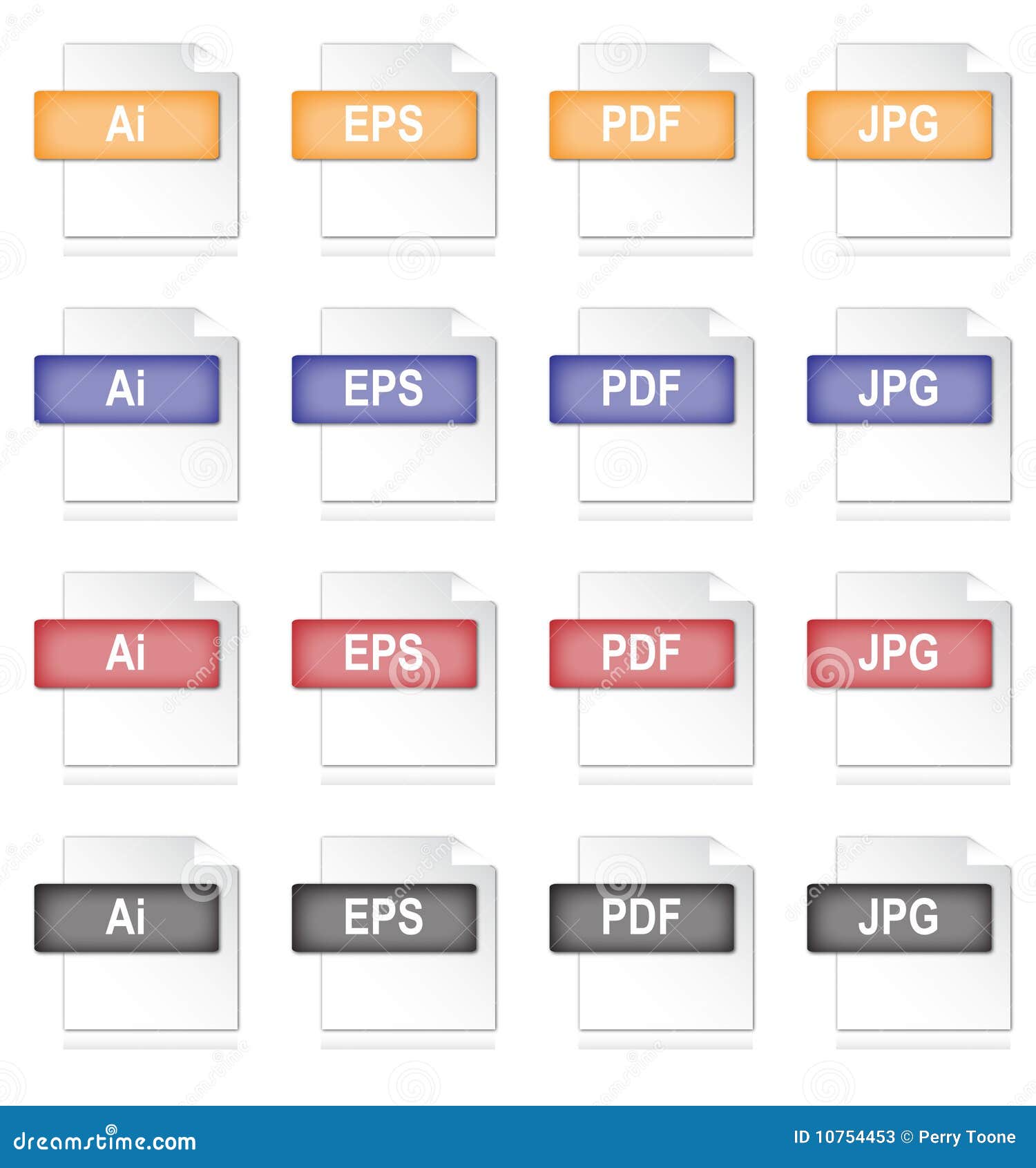 Image File Icons stock vector. Illustration of logo, docs - 10754453