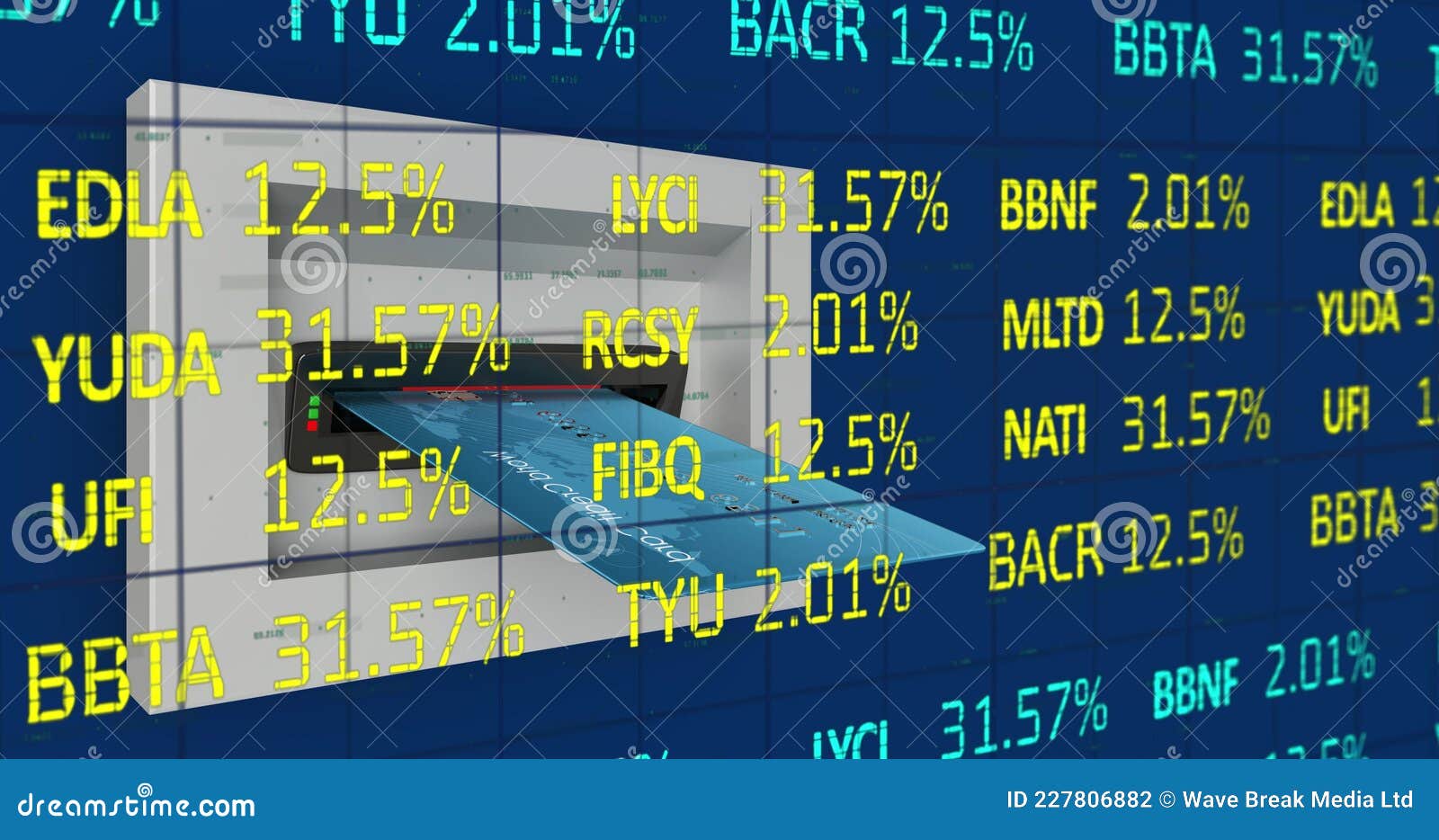 Image of Financial Data Processing Over Credit Card Input Device Stock ...