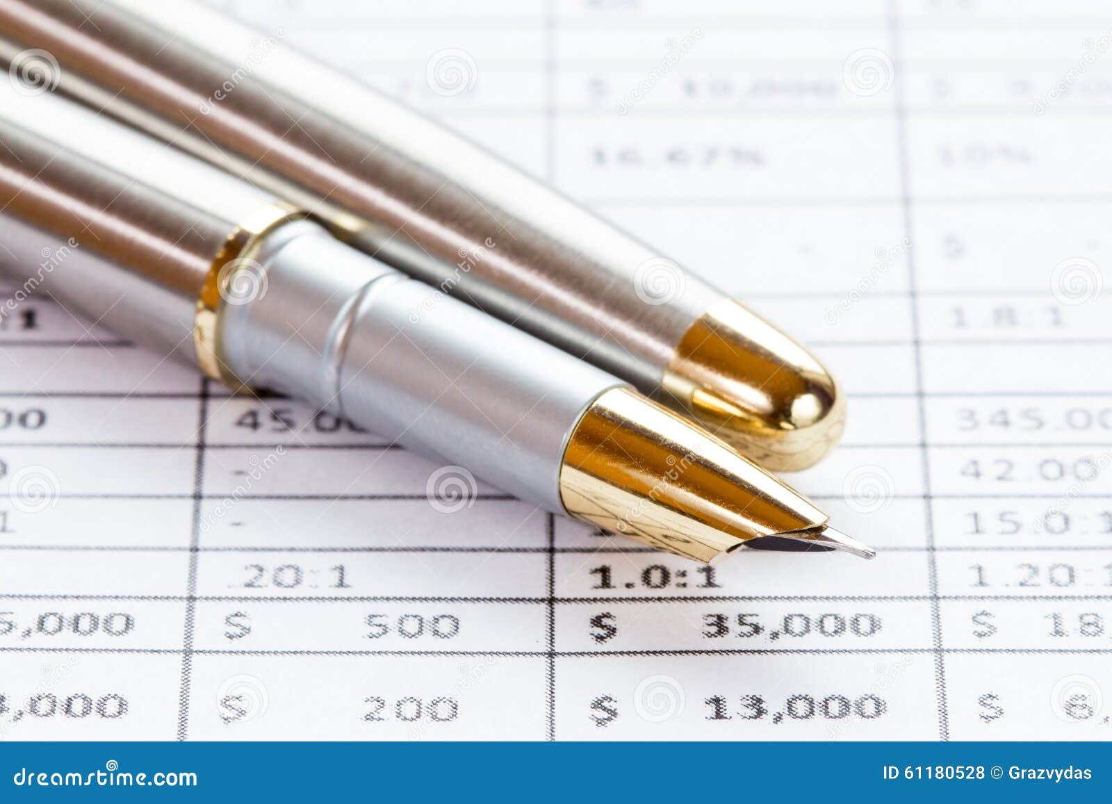 Image of Financial Report with Pen Stock Photo - Image of budget ...