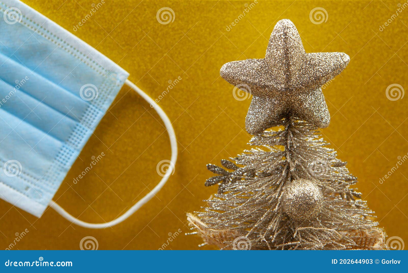 Image of Fir Tree Mask Gold Background Stock Image - Image of doctor ...