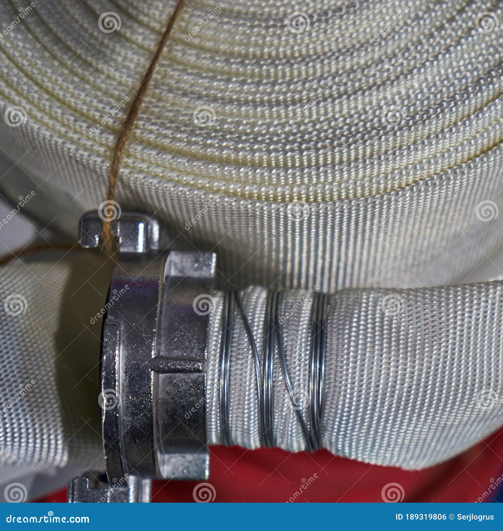 The image of the fire hose stock photo. Image of pipe - 189319806