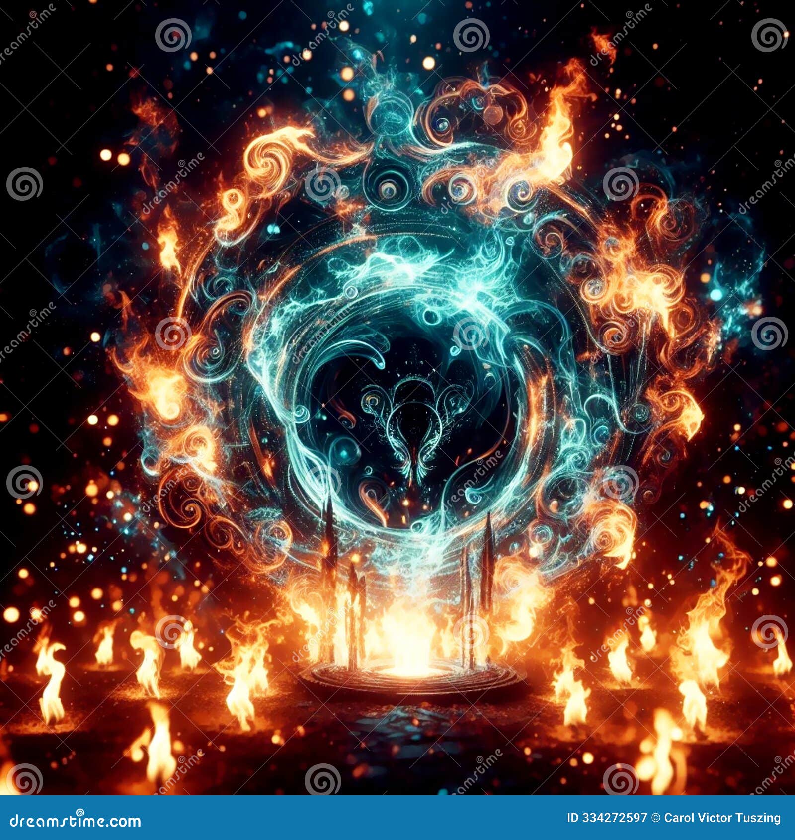 Fire Warp - Hell s Gate 3 stock illustration. Illustration of purgatory ...