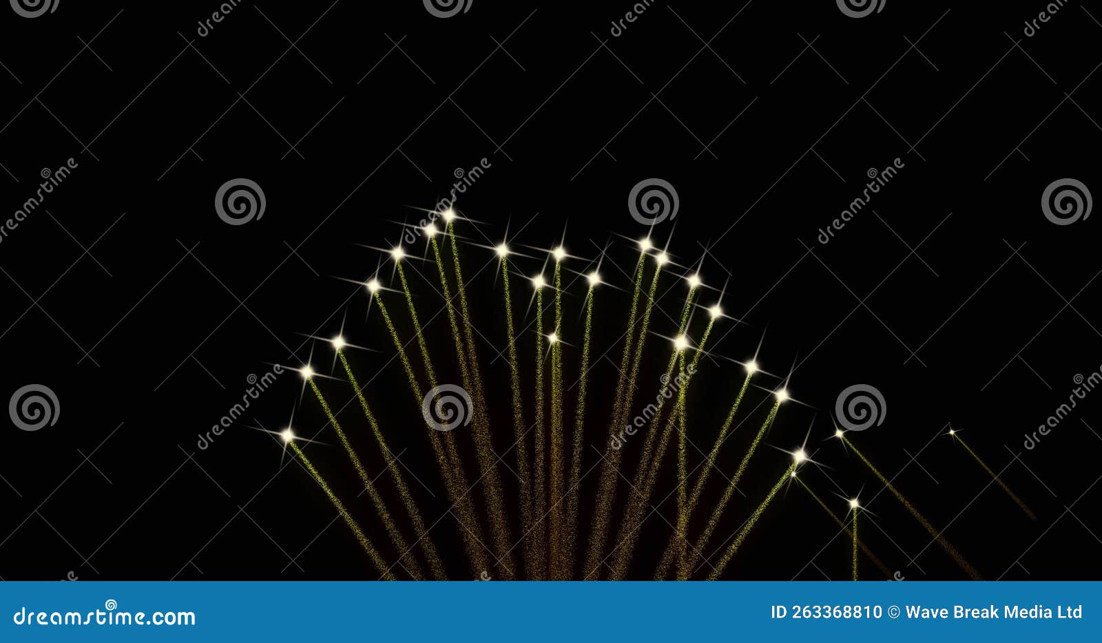 Image of Fireworks Exploding Over Black Background Stock Illustration ...