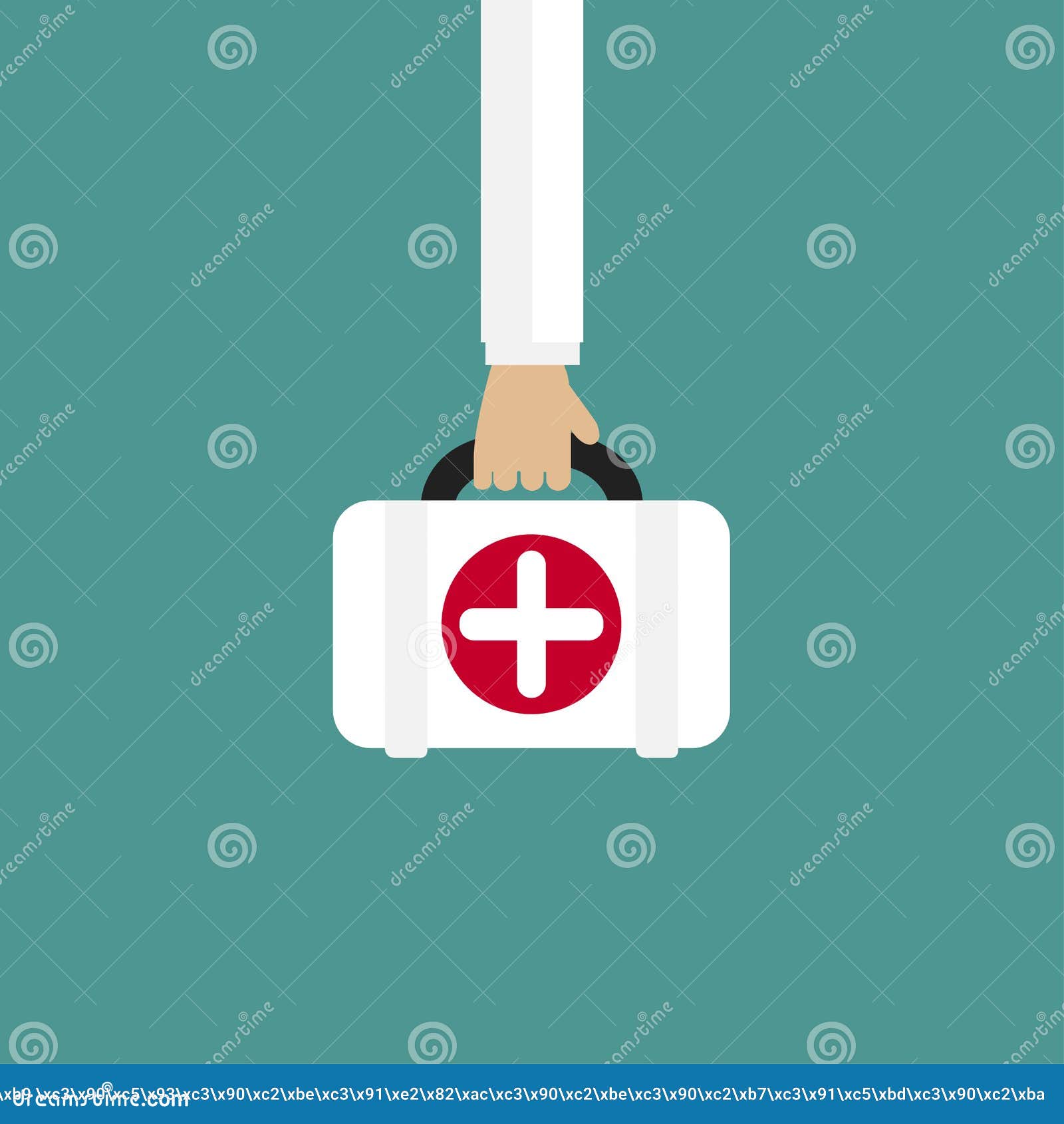Image of First Aid Kit, Doctor Carries First Aid Kit, Hand, Vector ...
