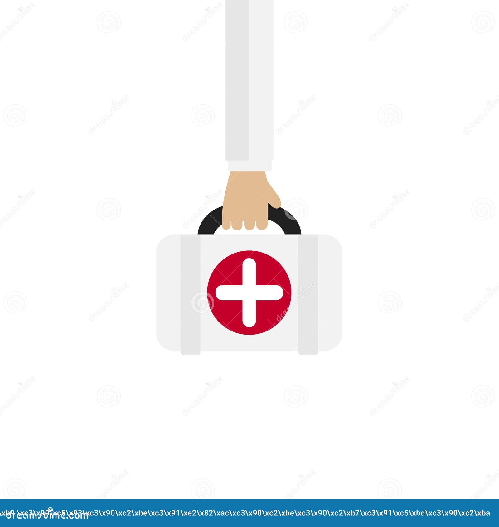 Image of First Aid Kit, Doctor Carries First Aid Kit, Hand, Vector ...