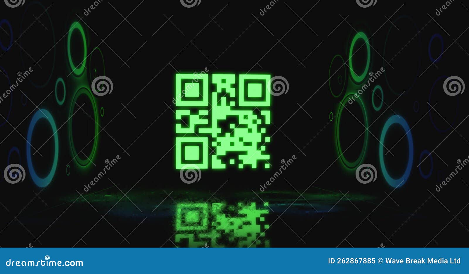 Image of Flickering White QR Code Stock Illustration - Illustration of ...