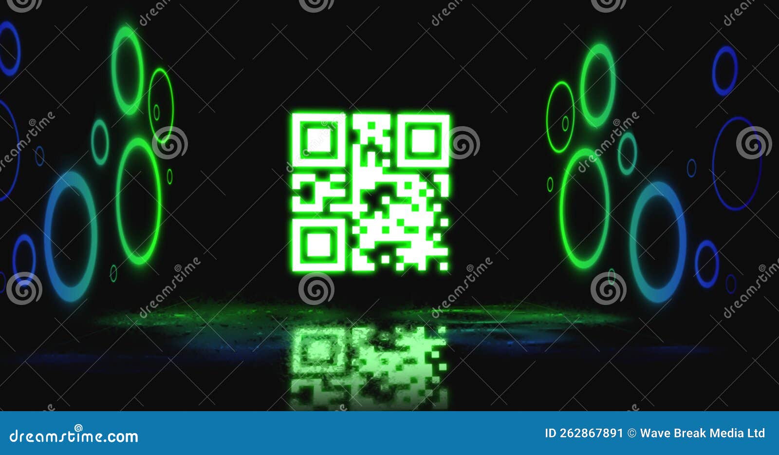 Image of Flickering White QR Code Stock Illustration - Illustration of ...