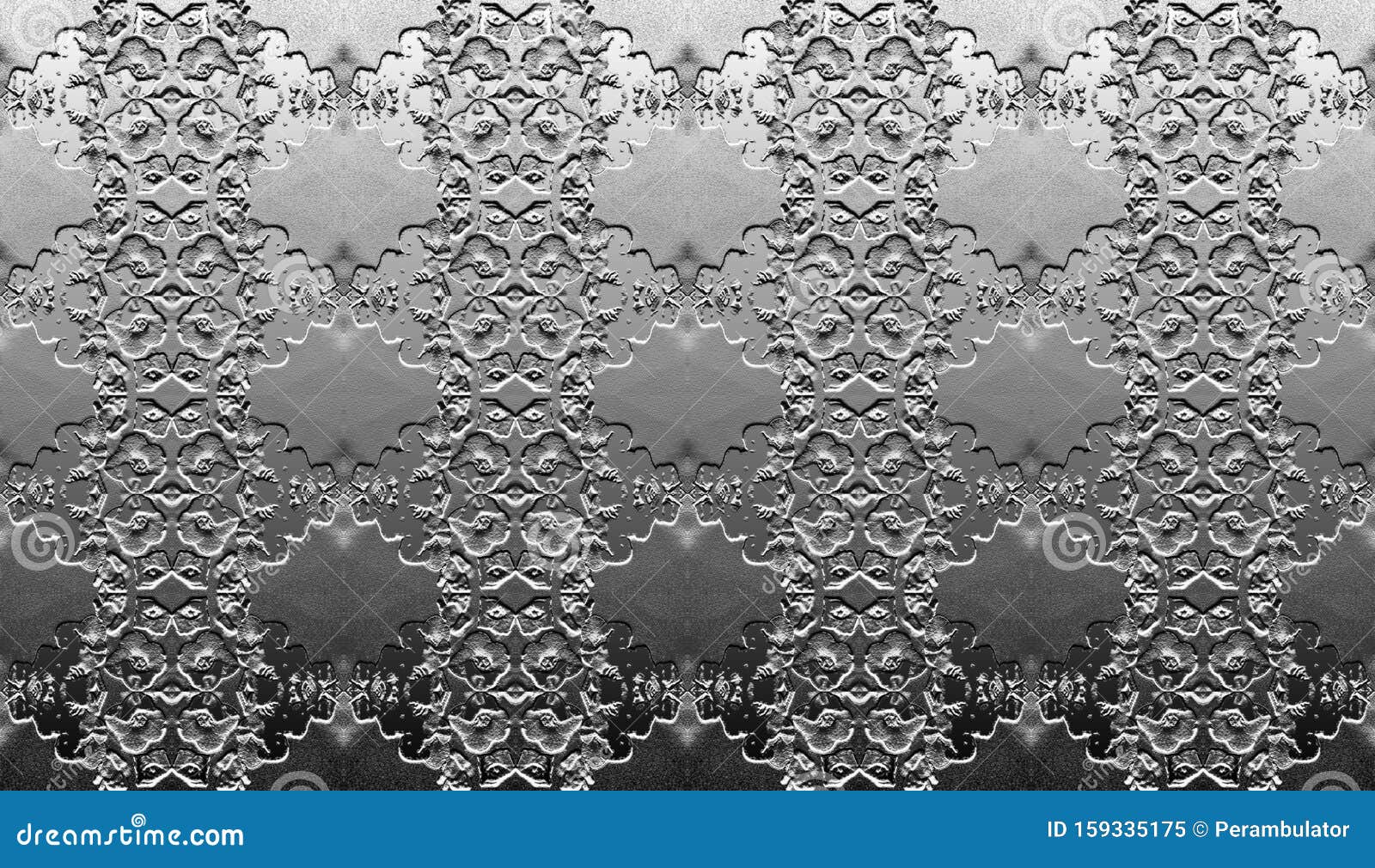 BAS-RELIEF FLORAL REPEAT PATTERN in SILVER METALLIC COLOUR Stock Image ...