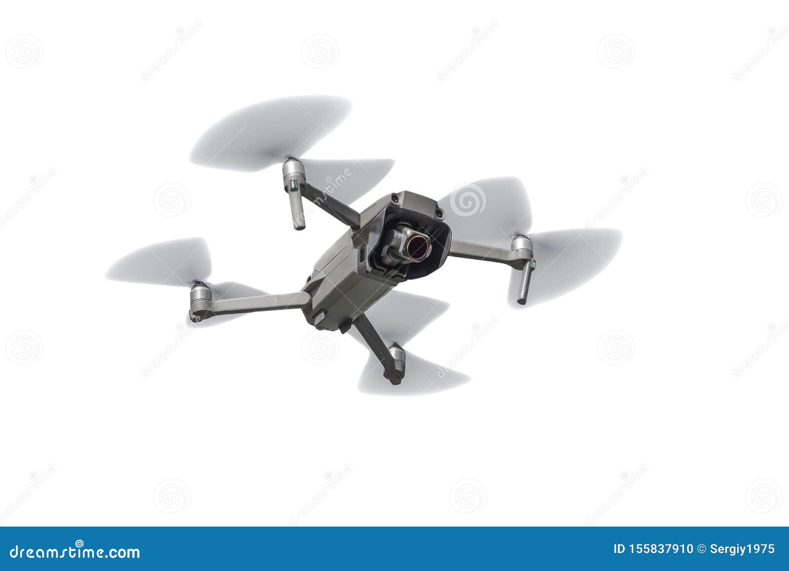 Flying Drone Isolated on a White Background Stock Photo - Image of ...