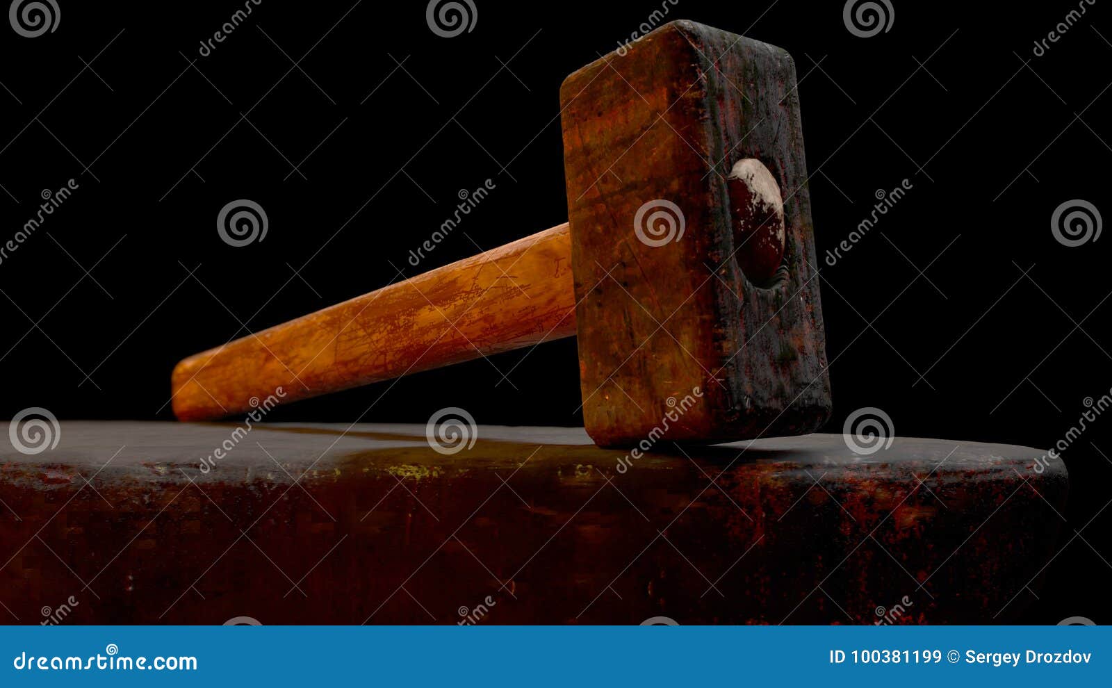 Forge hammer stock illustration. Illustration of tool - 100381199