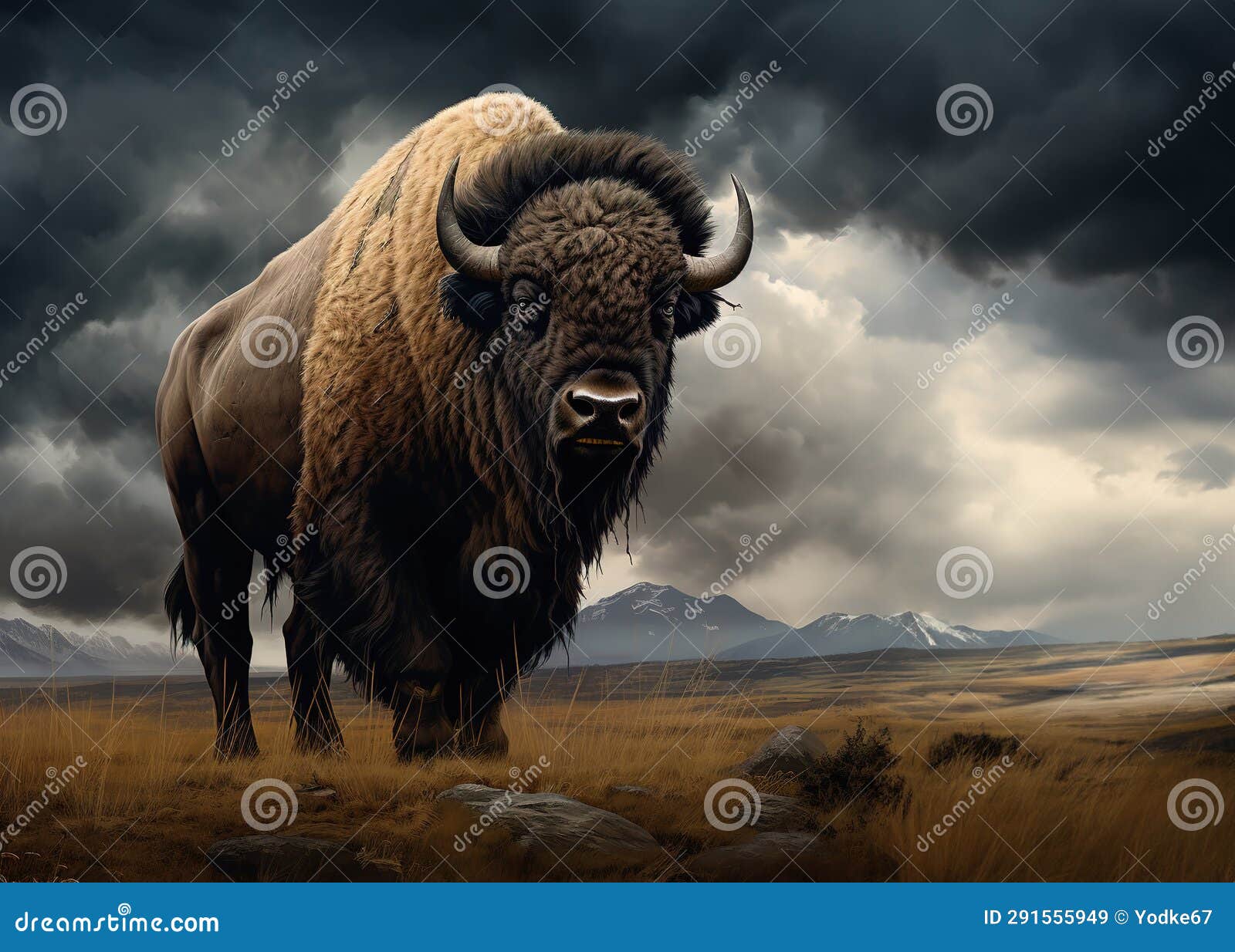 Image of Formidable Bison. Wildlife Animals Stock Illustration ...