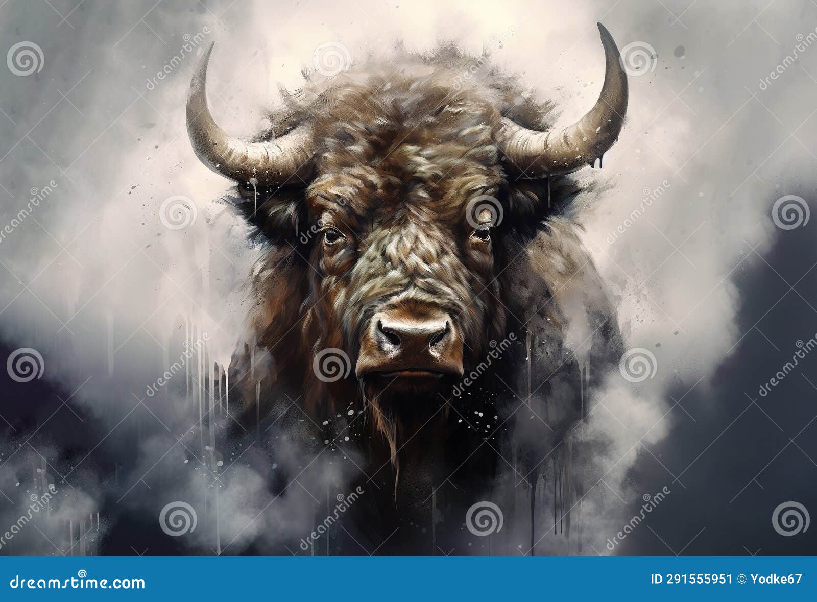 Image of Formidable Bison. Wildlife Animals Stock Illustration ...