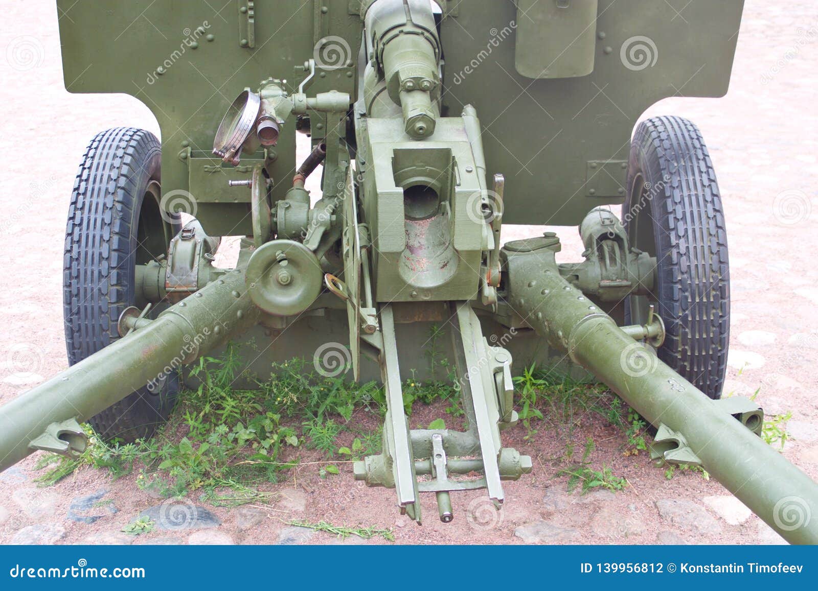 Image of the Fragment Soviet 76 Mm Division Anti-tank Gun Stock Photo ...