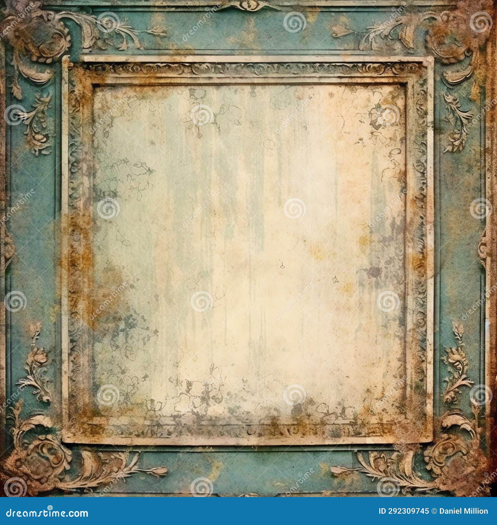 Frame Old Paper, Vintage Digital Paper Stock Illustration ...