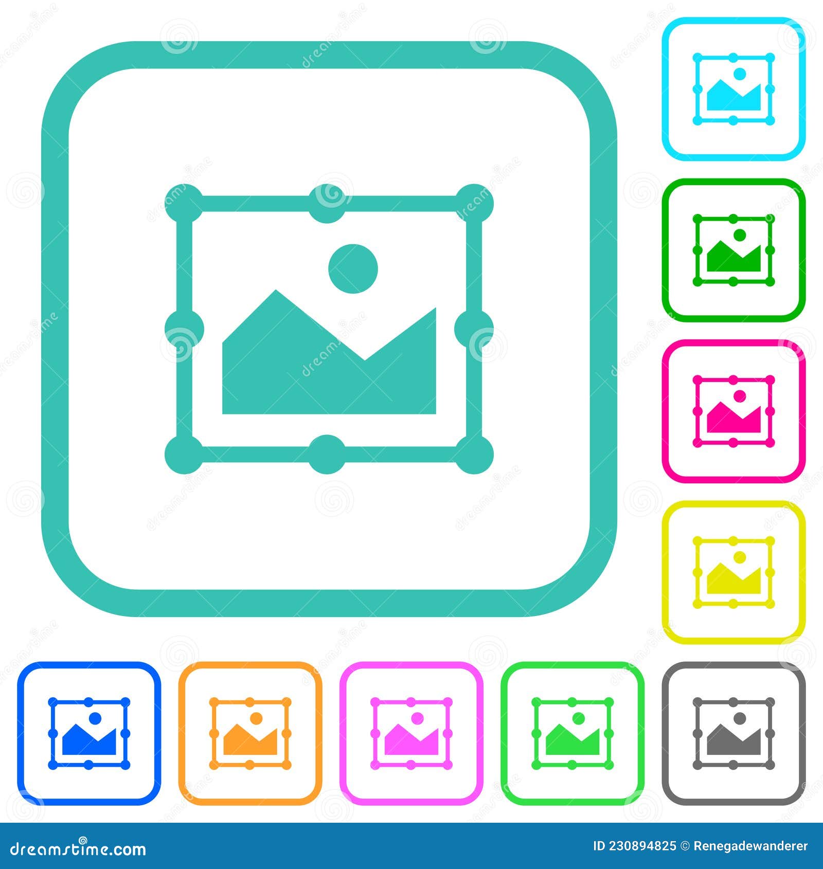 Image Free Transform Vivid Colored Flat Icons Stock Vector ...