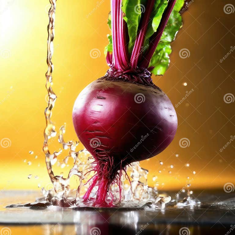 Fresh Ripe Beetroot with Water Droplets on the Tops Stock Illustration ...